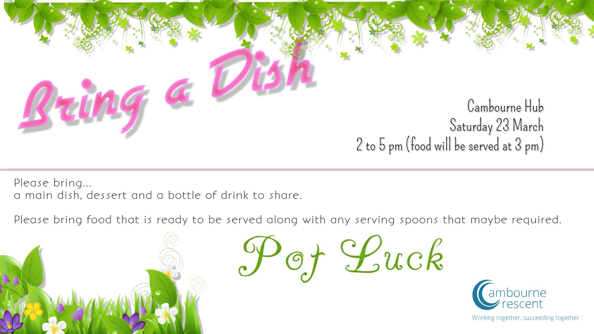 Bring A Dish Cambourne Information bring-a-dish-cambourne-information