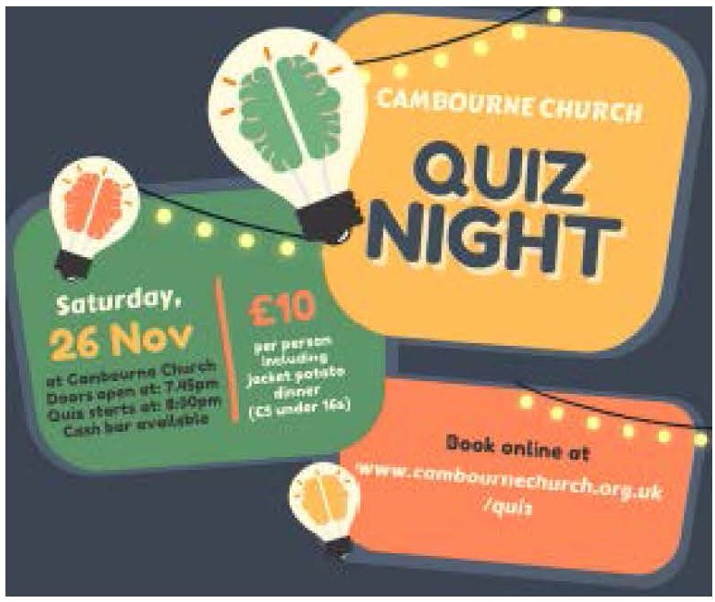 Cambourne Church Quiz Night 2022 - Cambourne Information